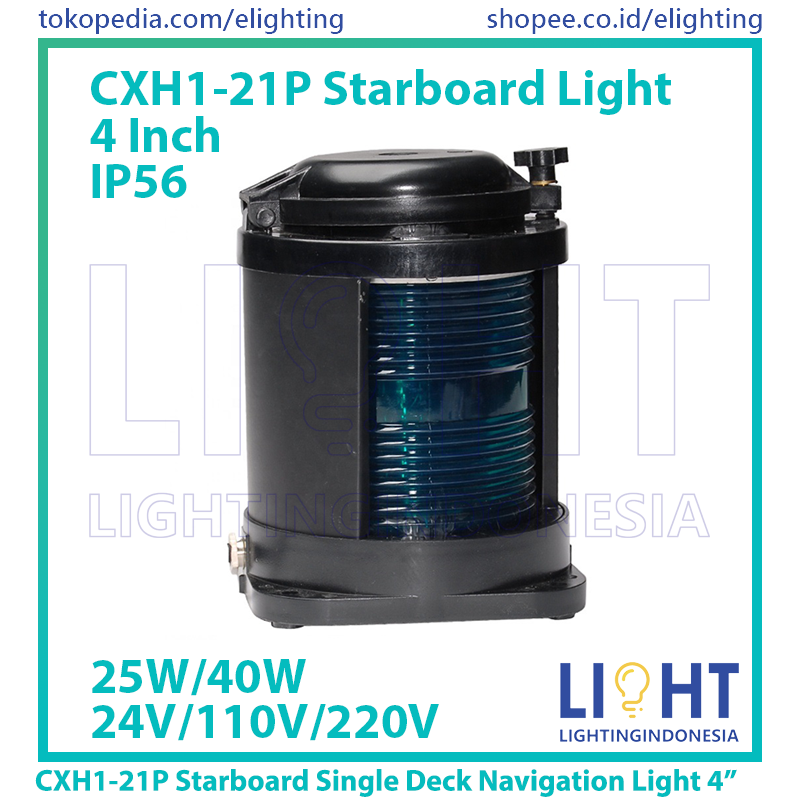 Lampu Navigasi 4″ Hijau CXH1-21P – Lighting Indonesia